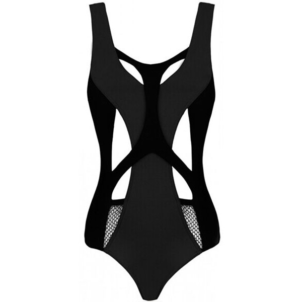 Maillot de bain femme 1 pièce trikini graphique ajoure